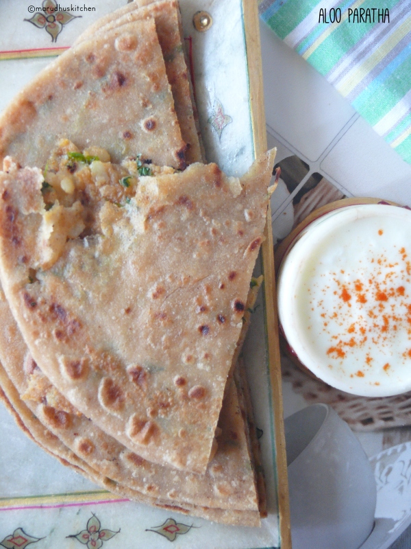 how to do aloo paratha at home /aloo stuffed paratha - Marudhuskitchen